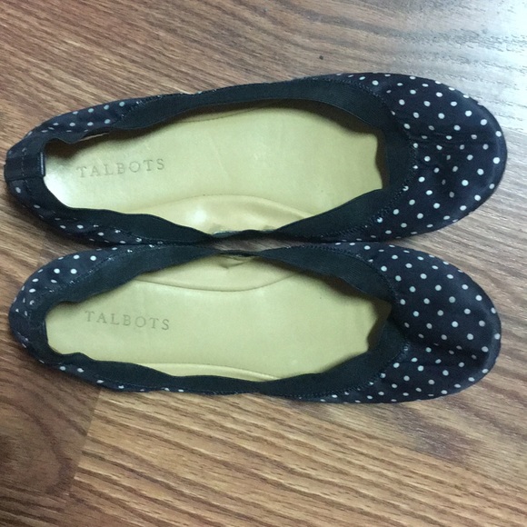 Talbots | Shoes | Talbots Navy Polka Dotted Ballet Flats | Poshmark